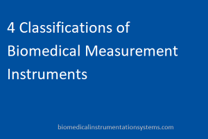 The different types of Biomedical Measurements & Instruments